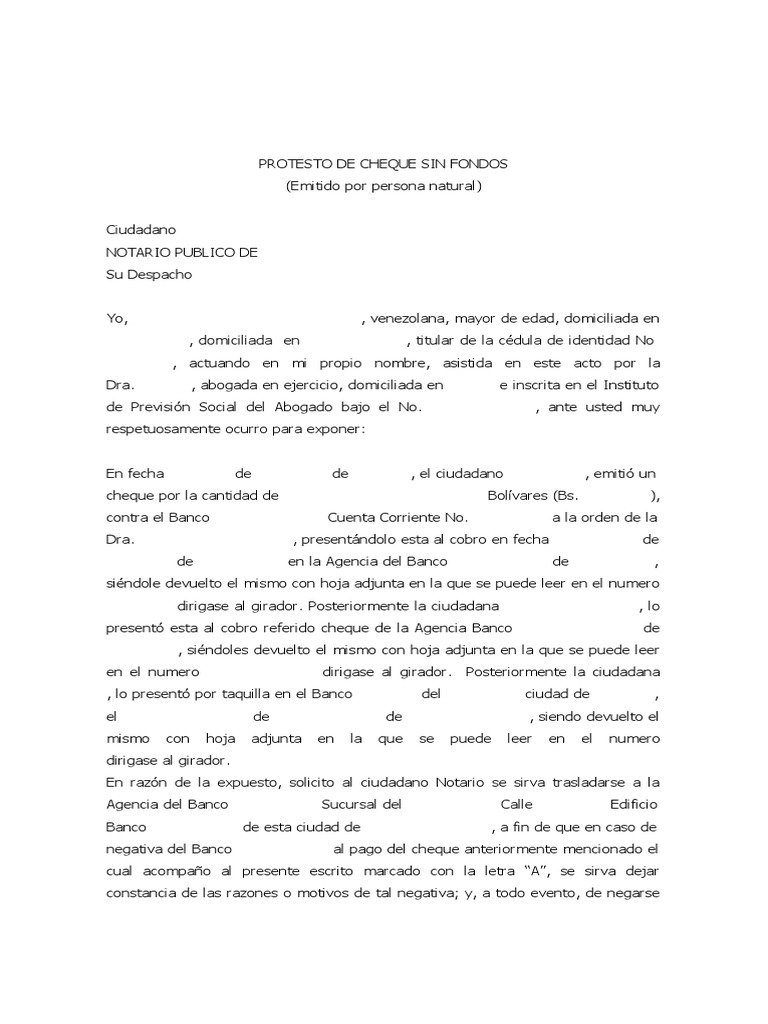 Protesto de Cheque | PDF | Cheque | Bancos