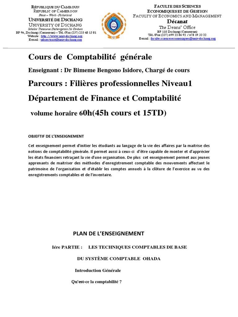 Comptabilite OHADA | PDF | Bilan comptable | Facture