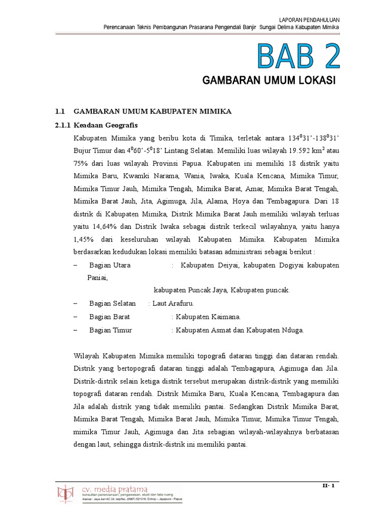 Bab 2. Gambaran Lokasi Mimika | PDF