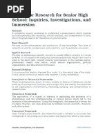 Grade 12 Research Project Template | PDF | Qualitative Research ...