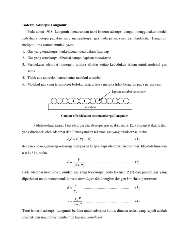 Isoterm Adsorpsi: Teori dan Tipe | PDF | Seni | Sains & Matematika