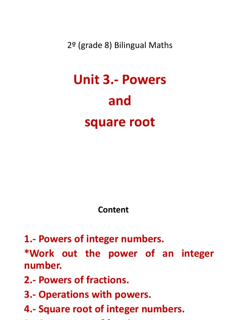 Grade 8 Bilingual Math Guide | PDF | Exponentiation | Fraction ...