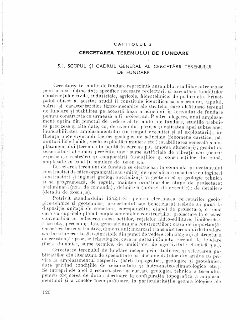Capitolul 5. Cercetarea Terenului de Fundare PDF | PDF
