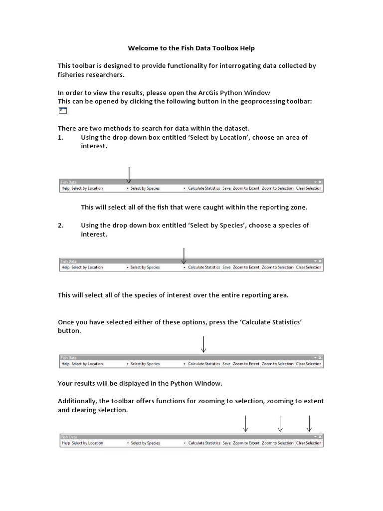 Welcome To The Fish Data Toolbox Help | PDF