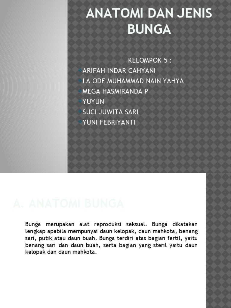 Struktur dan Anatomi Bunga | PDF