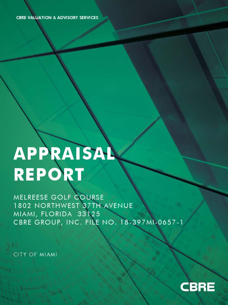 Melreese Appraisal CBRE 2018 | PDF | Real Estate Appraisal | Value ...