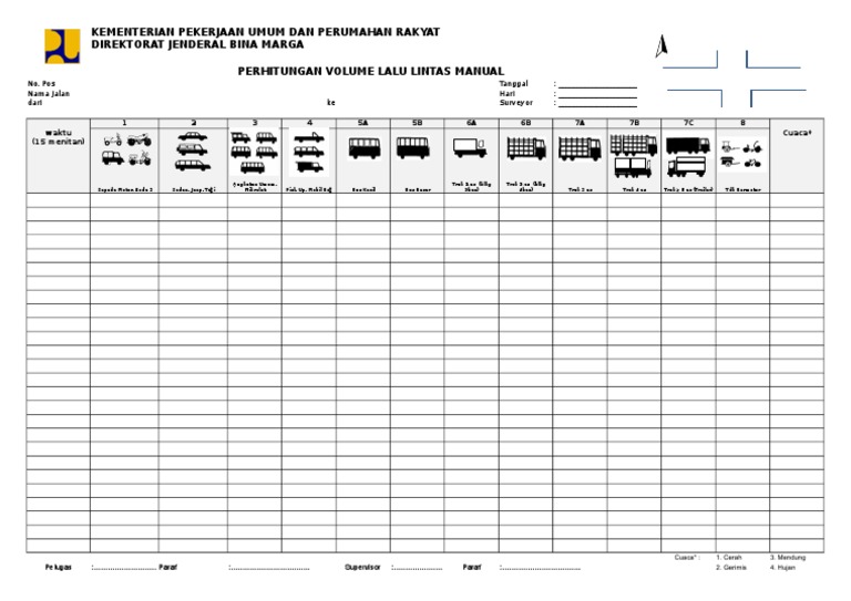 Form Kosong Survey Lalin | PDF