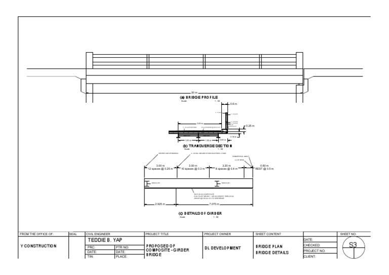 Composite Girder Bridge | PDF | Structural Engineering | Mechanical ...