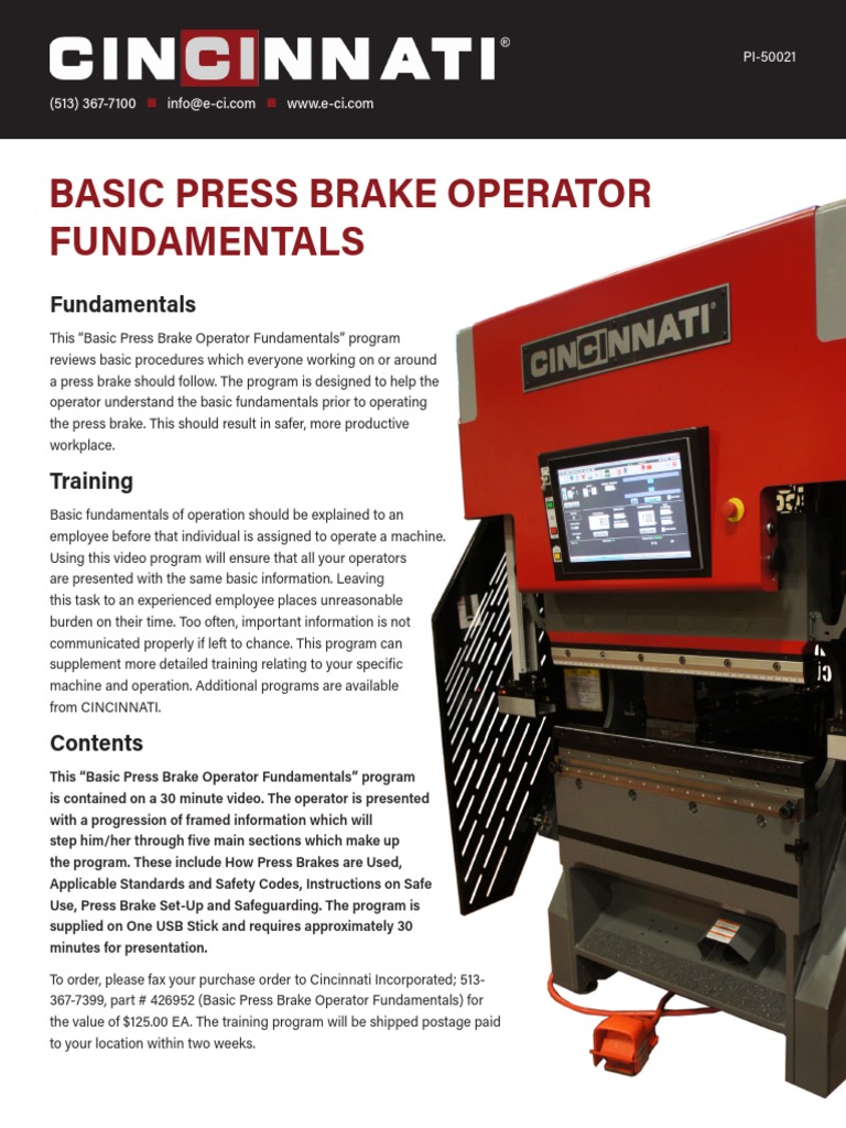 Basic Press Brake Operator Fundamentals | PDF | Business