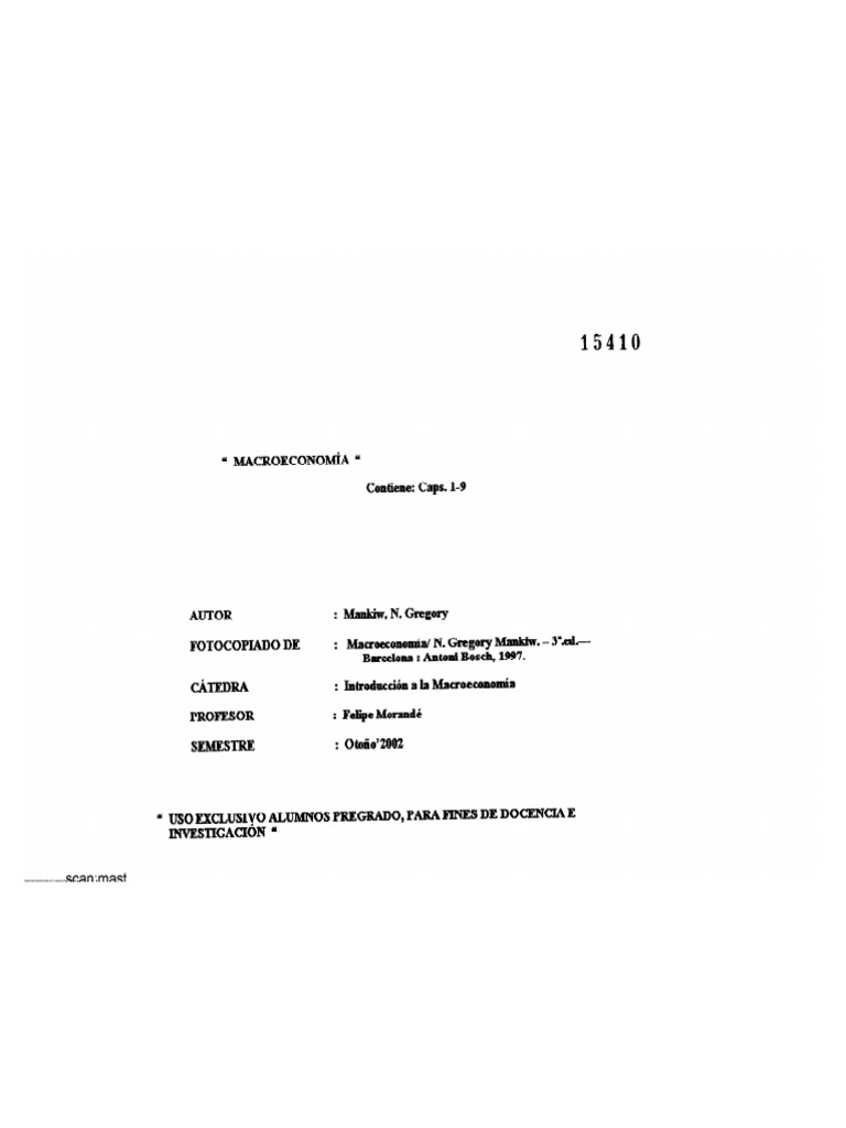 Macroeconomía - Gregory Mankiw 3era Edición | PDF