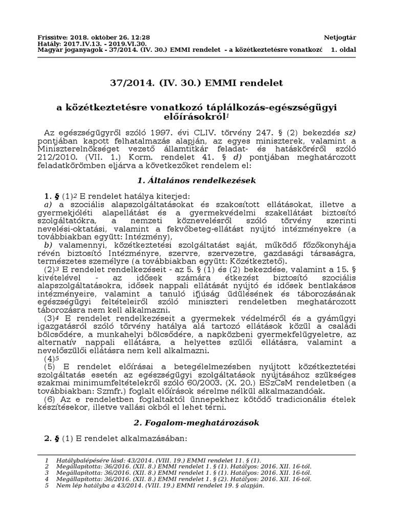 37 - 2014. (IV. 30.) EMMI Rendelet | PDF