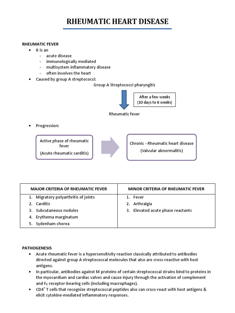 Rheumatic Heart Disease | PDF | Biology | Immune System