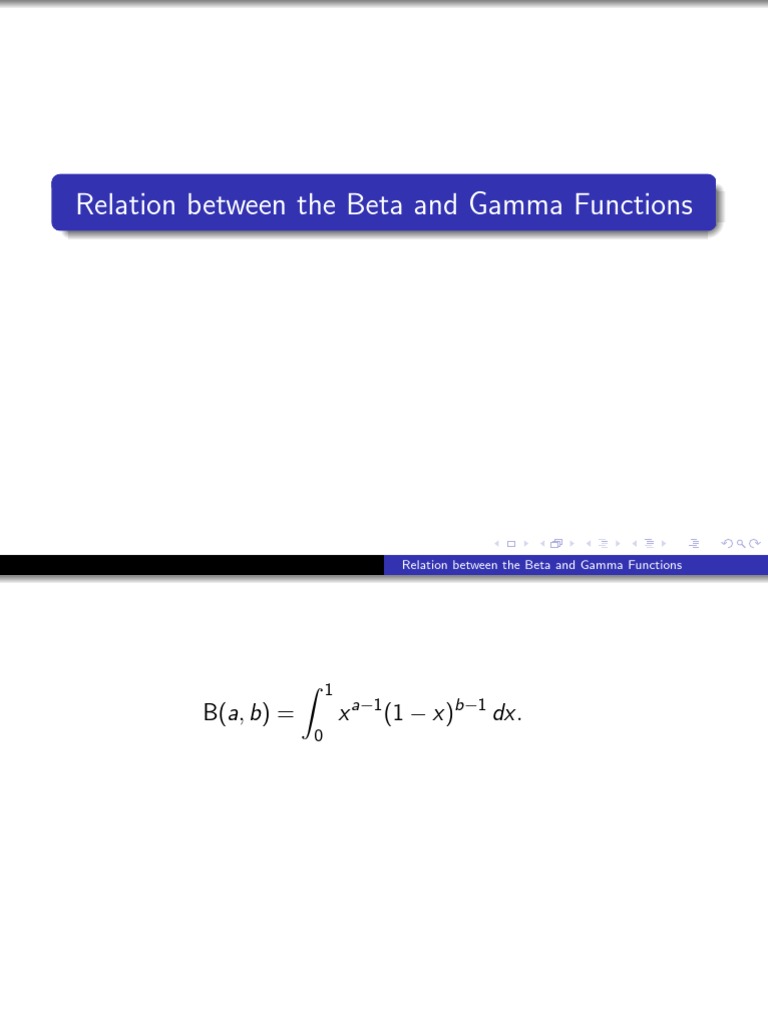 Relation Between The Beta and Gamma Functions | PDF | Mathematical ...