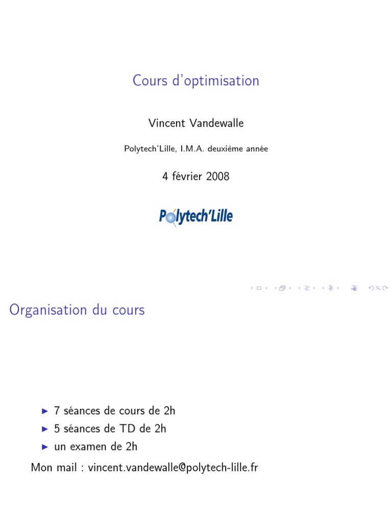 Cours Optimisation | PDF | Optimisation linéaire | Base (algèbre linéaire)