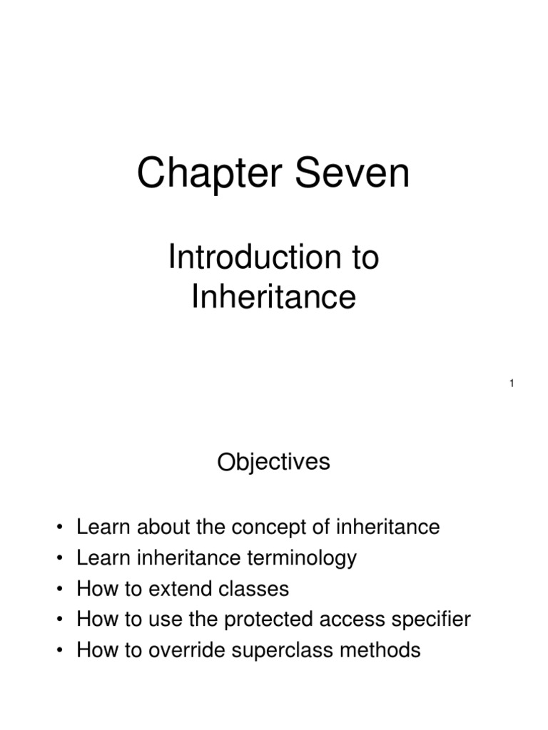 Chapter 07 Introduction To Inheritance in C# | PDF | Inheritance ...