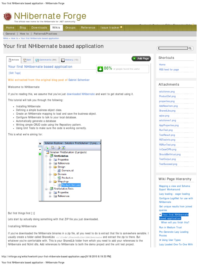 Your First NHibernate Based Application - NHibernate Forge | PDF | Xml | Database Transaction