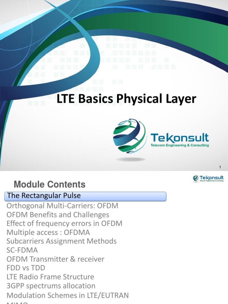 LTE Physical Layer | Download Free PDF | Orthogonal Frequency Division ...
