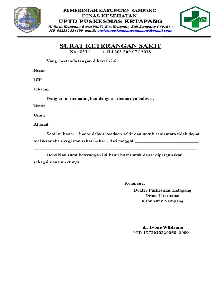 Surat Ket Sakit | PDF