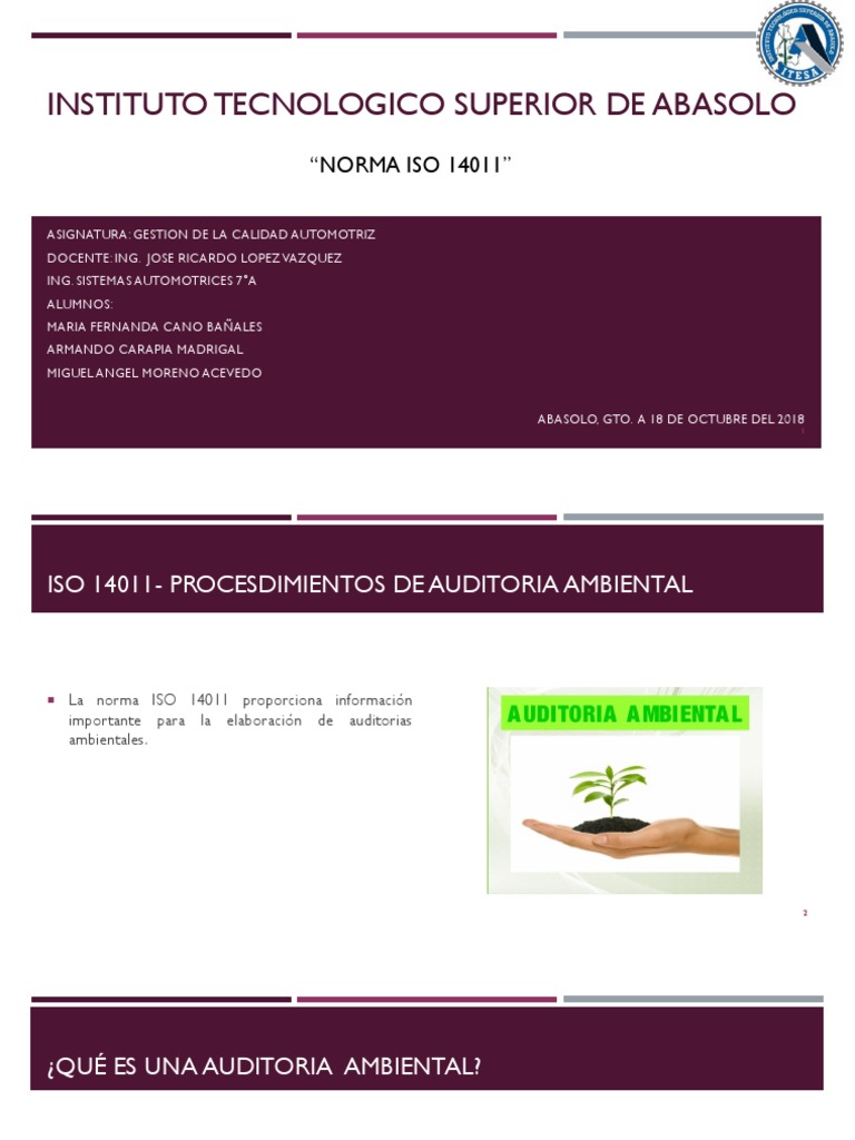 Iso 14011 | PDF | Auditoría | Contralor