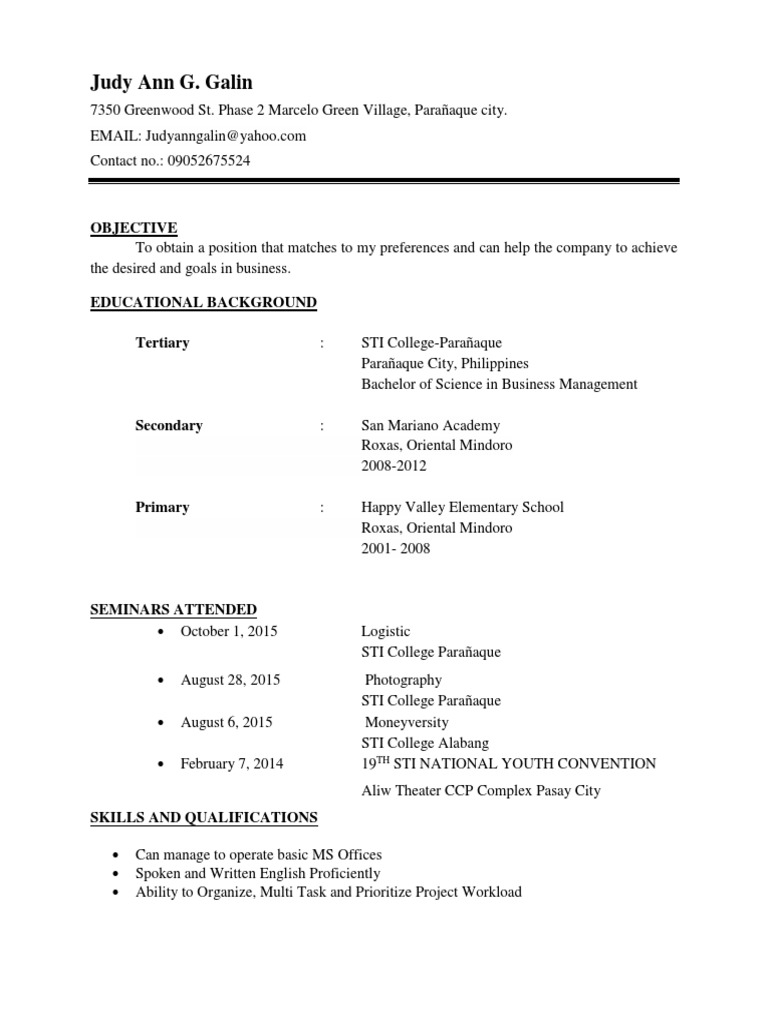 Judy Resume | PDF