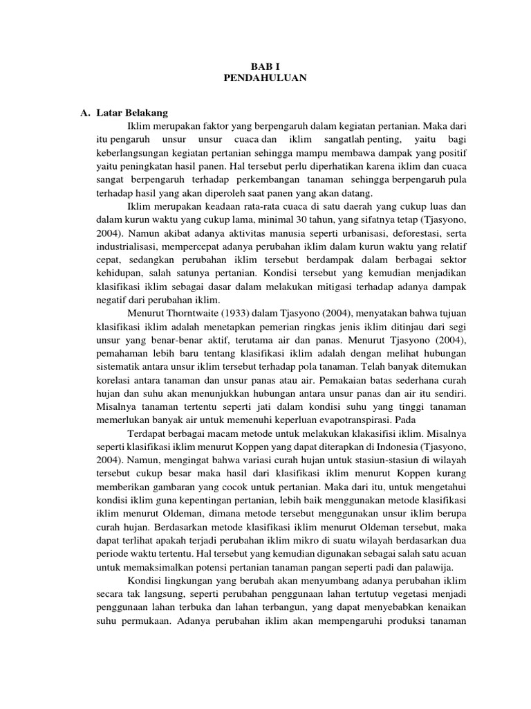 Tugas Tabel Mohr, Schmidt Fergusson, Dan Oldeman | PDF
