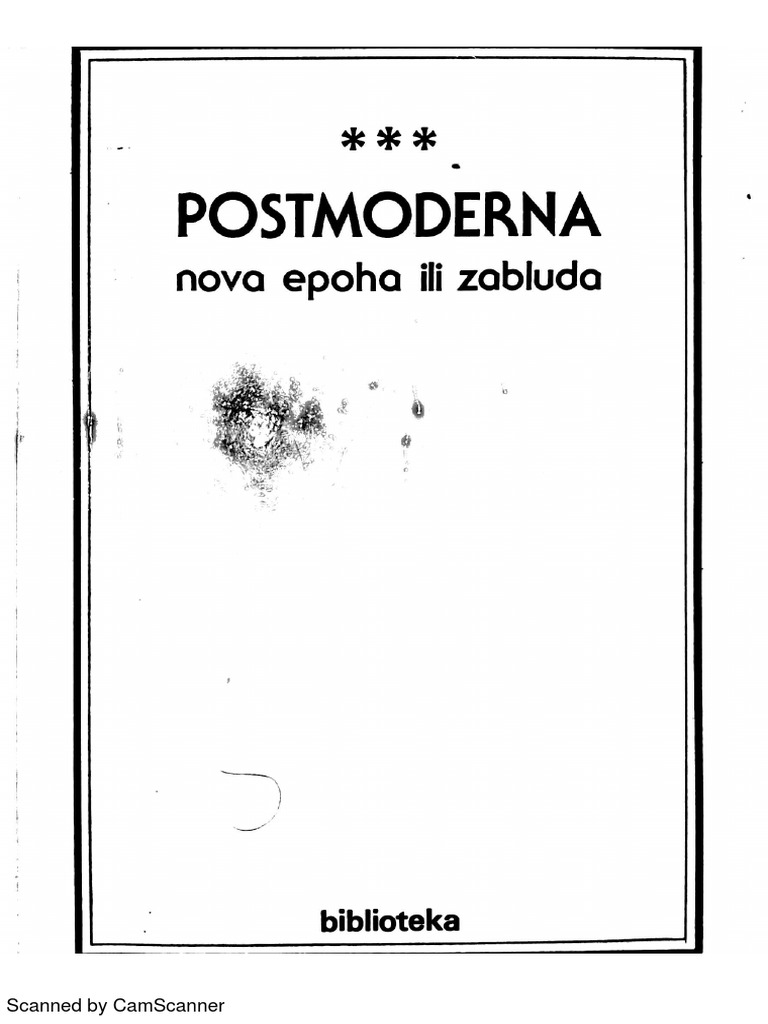 Epoha Menu: Postmoderna ili Nova | PDF