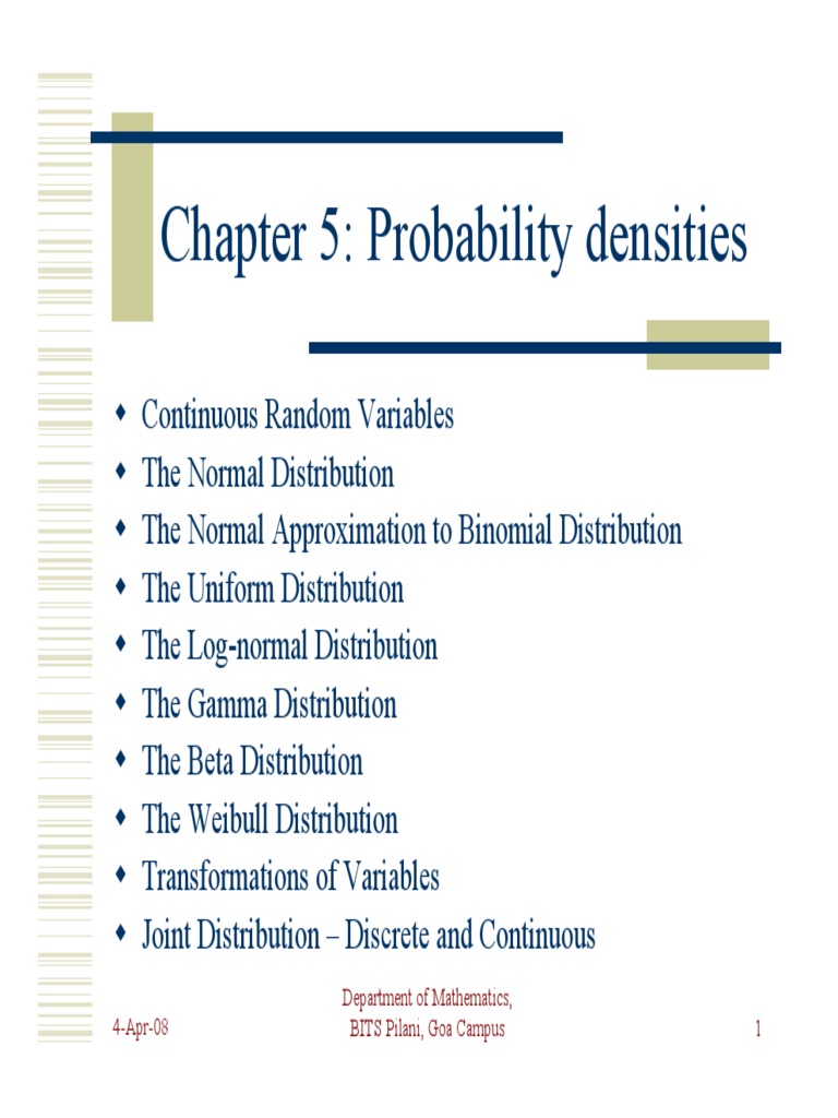 Lecture Prob | PDF | Normal Distribution | Probability Distribution