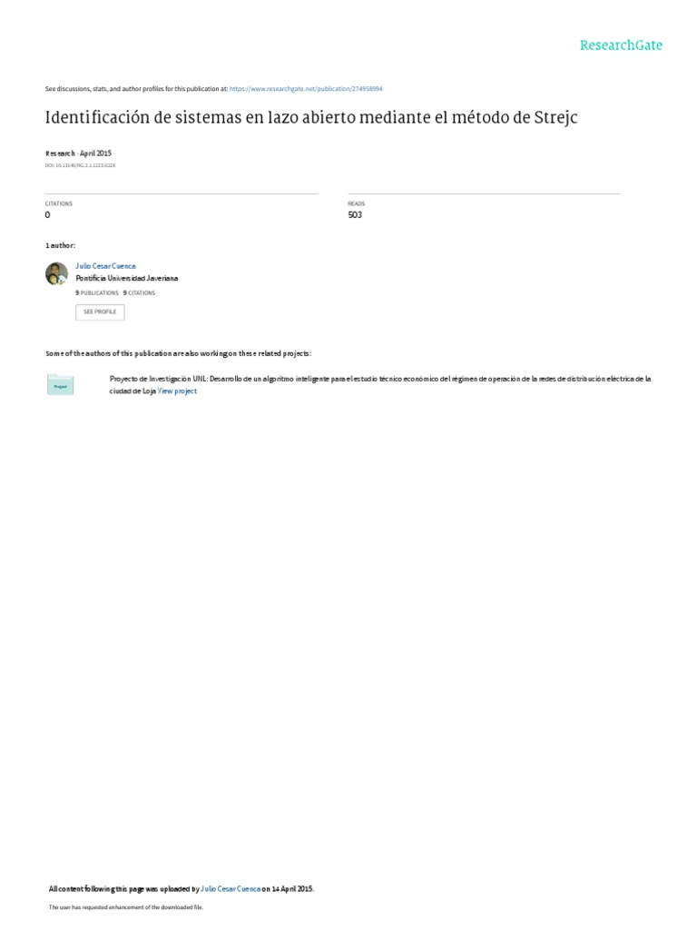 Mtodode Strejc | PDF | Predicción | Línea (geometría)