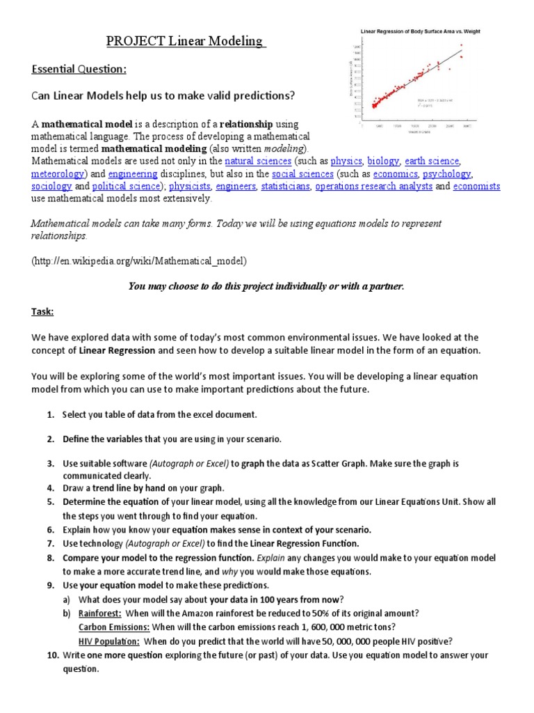 PROJECT - Linear Models | PDF | Conceptual Model | Nature