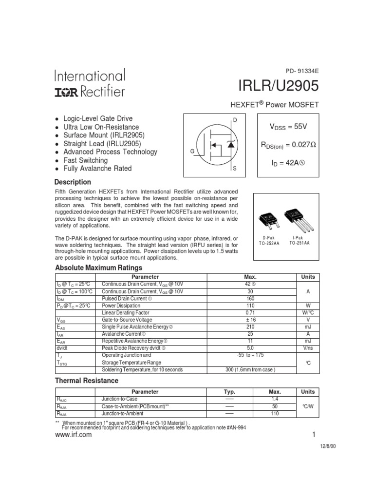 Irlr 29056 | PDF | Diode | Inductor