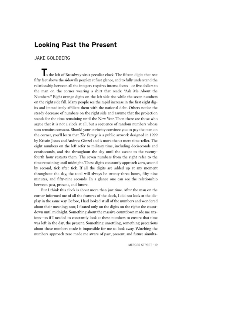 Looking Past The Present | PDF | Symbols | Perception
