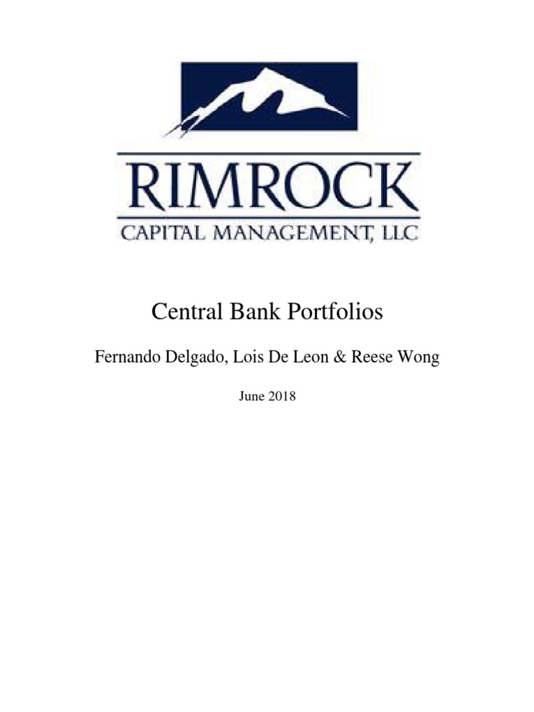 Central Bank Portfolio Draft | PDF | Quantitative Easing | Central Banks