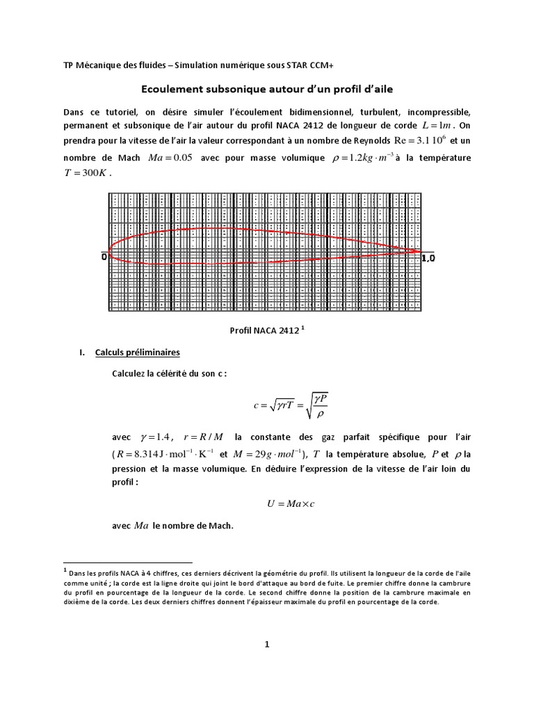 Topo tp1 | PDF | Profil (aérodynamique) | Aérodynamique