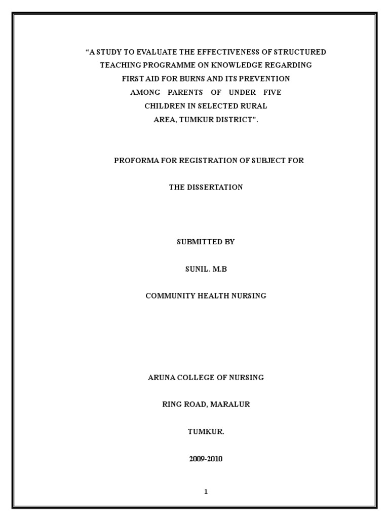 Proforma For Registration of Subject For | Download Free PDF | Burn ...