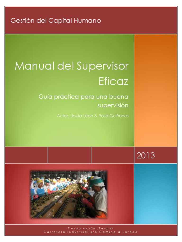 Manual Del Supervisor Eficaz | PDF | Liderazgo | Planificación