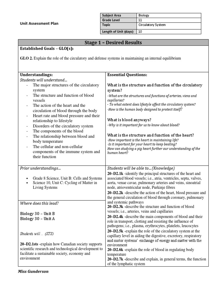 Ubd Bio 20 - Circulatory System | PDF | Heart | Circulatory System