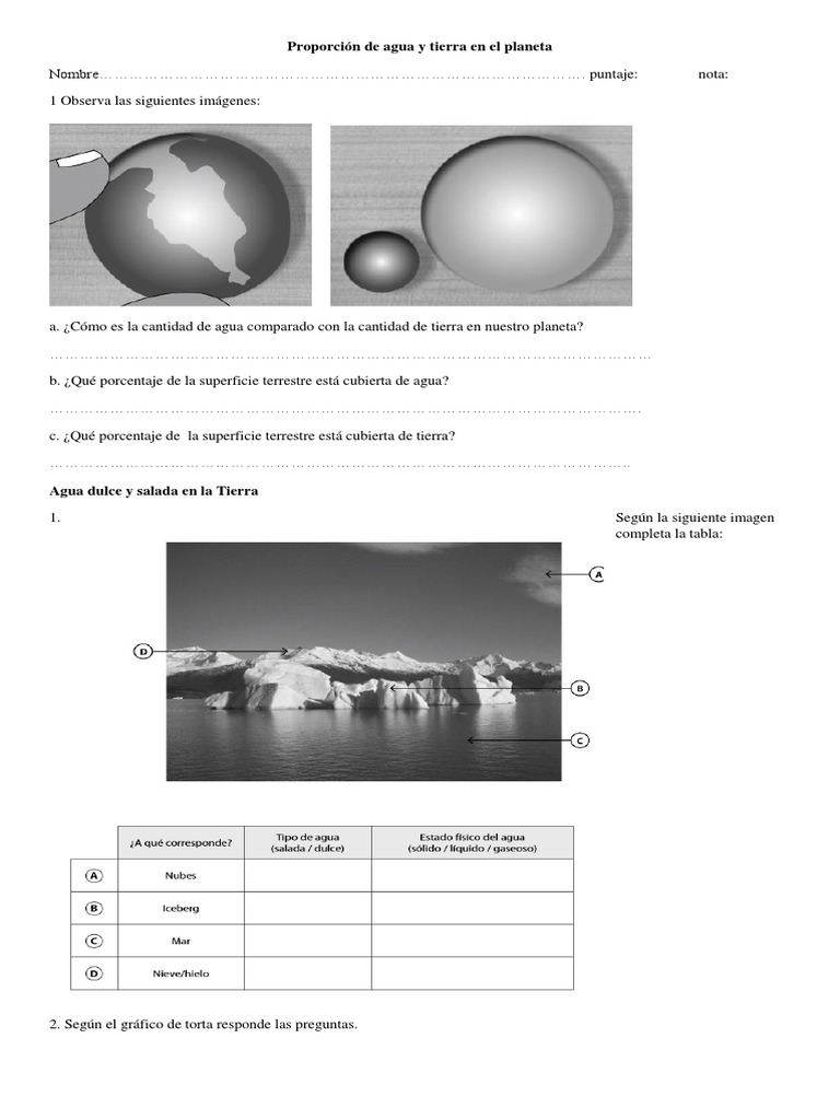 Guia de Trabajoel Agua Ciencias | PDF | Ciencia y matemáticas