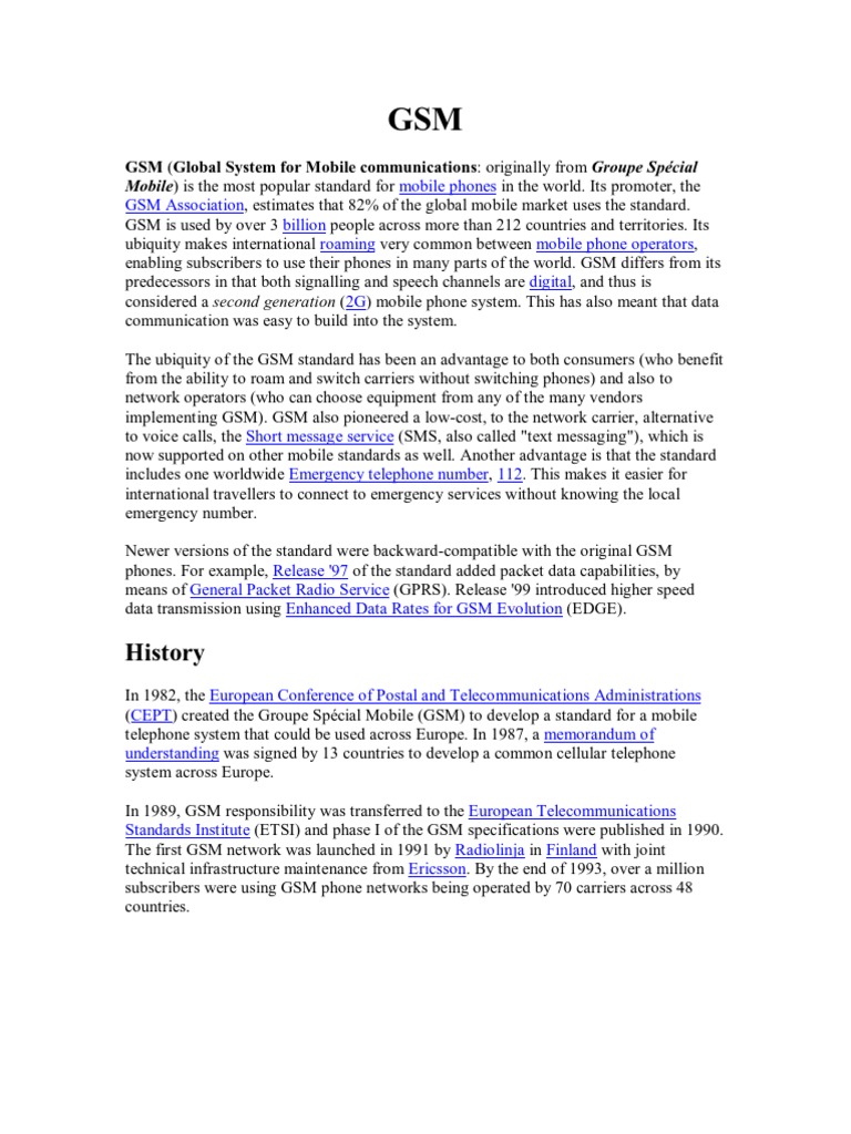 GSM Technology Tutorial | PDF