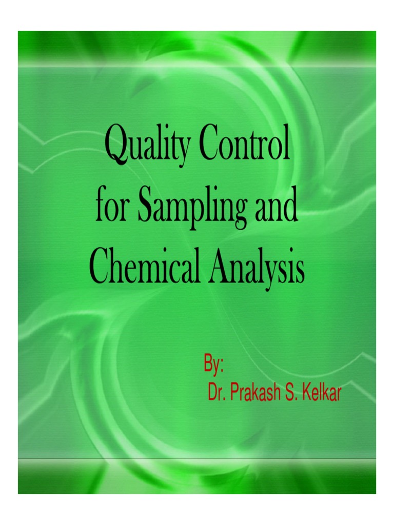 QA/QC in Chemical Analysis | PDF | Calibration | Accuracy And Precision