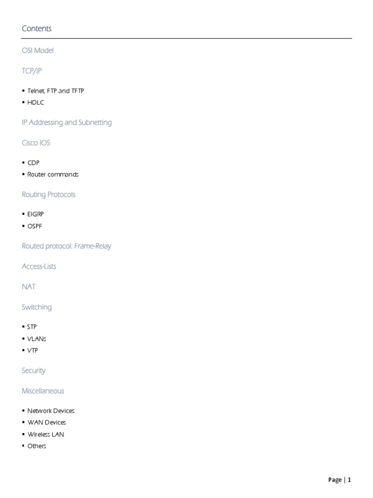 CCNA Exam Notes | Download Free PDF | Routing | Ip Address