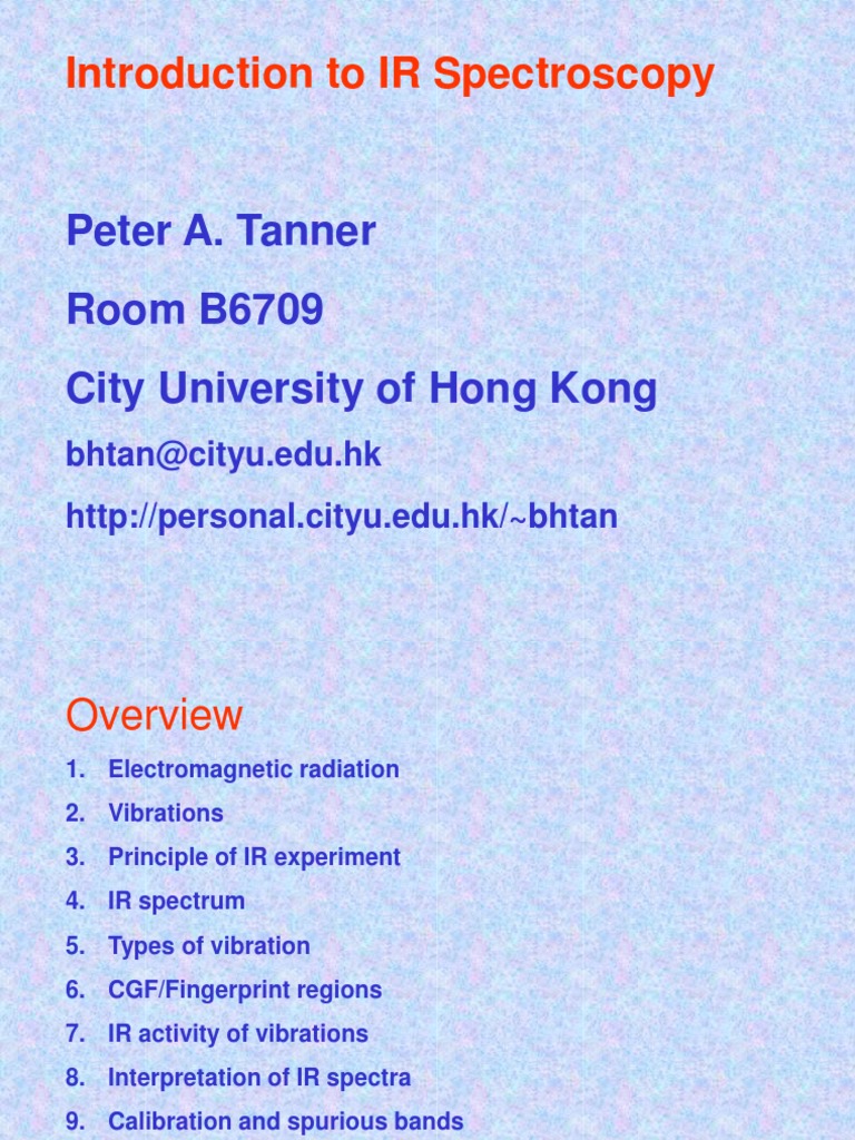 Intro Ir | PDF | Infrared Spectroscopy | Infrared