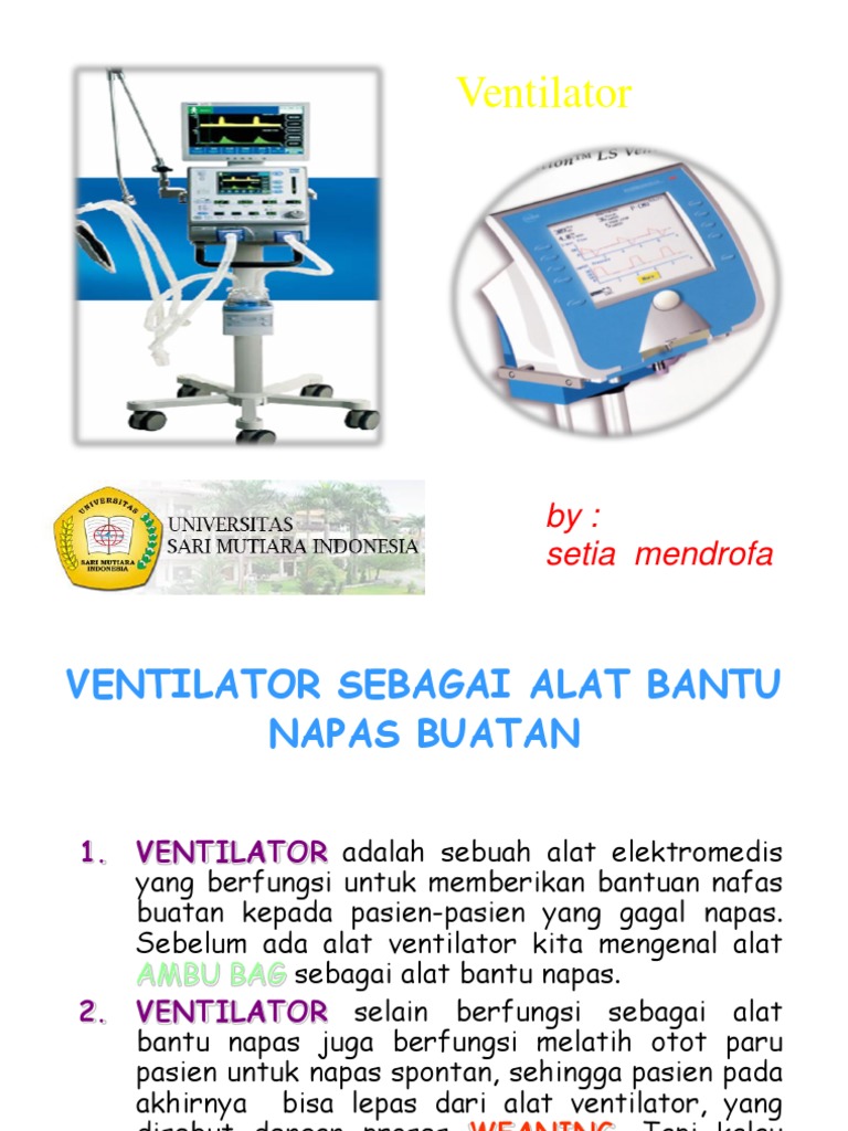 Fungsi dan Jenis Ventilator Medis | PDF