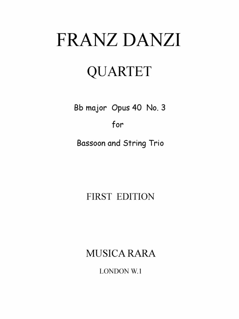 Danzi Quartet PDF | PDF