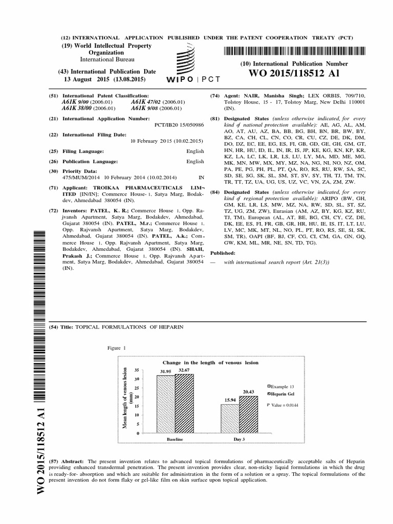 Topical Formulations of Heparin | PDF | Topical Medication | Emulsion