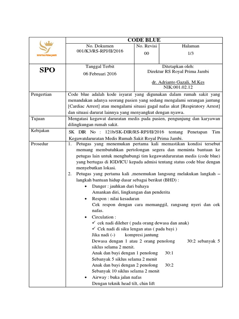 Spo Code Blue Fix | PDF