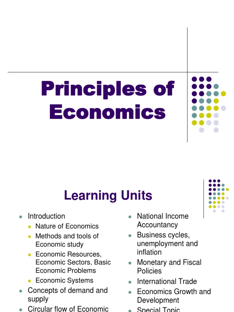 Lecture 1 Principles of Economics | PDF | Economics | Market (Economics)
