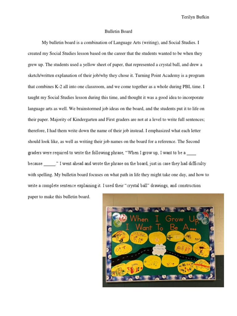 Bulletin Board Reflection | PDF