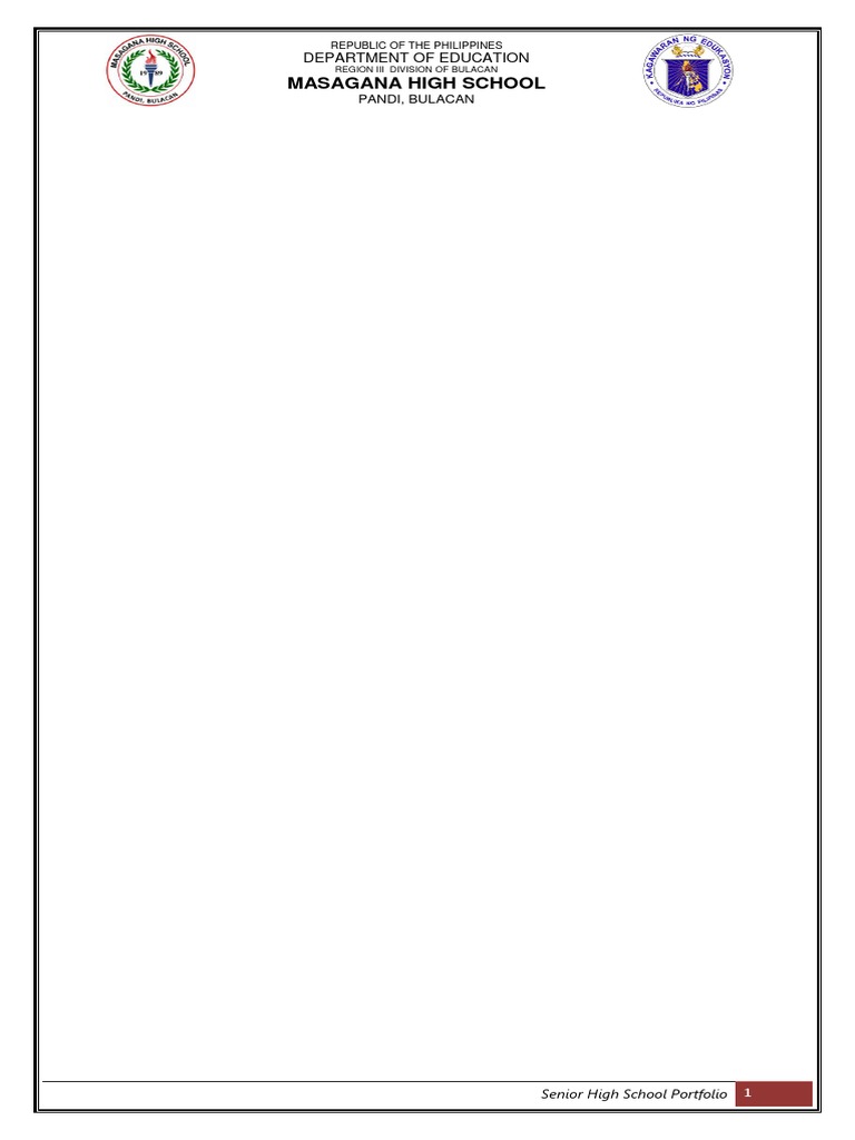 Template Senior High Portfolio | PDF