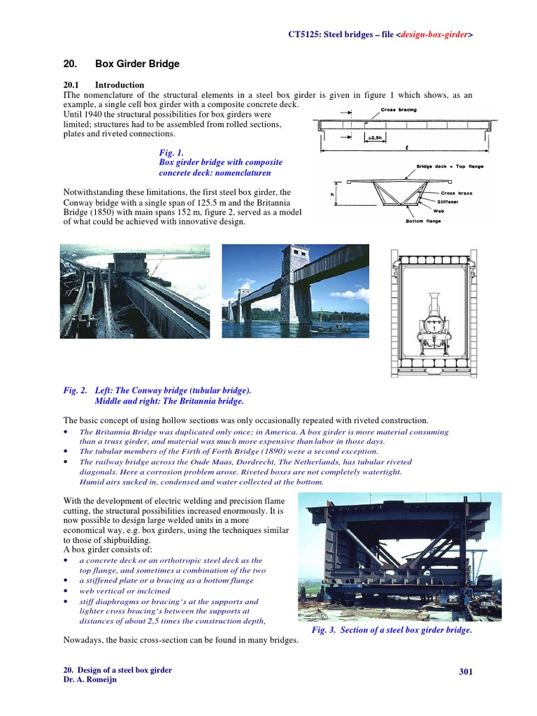 Steel Box Girder Bridges - Design and Construction | PDF | Bending ...