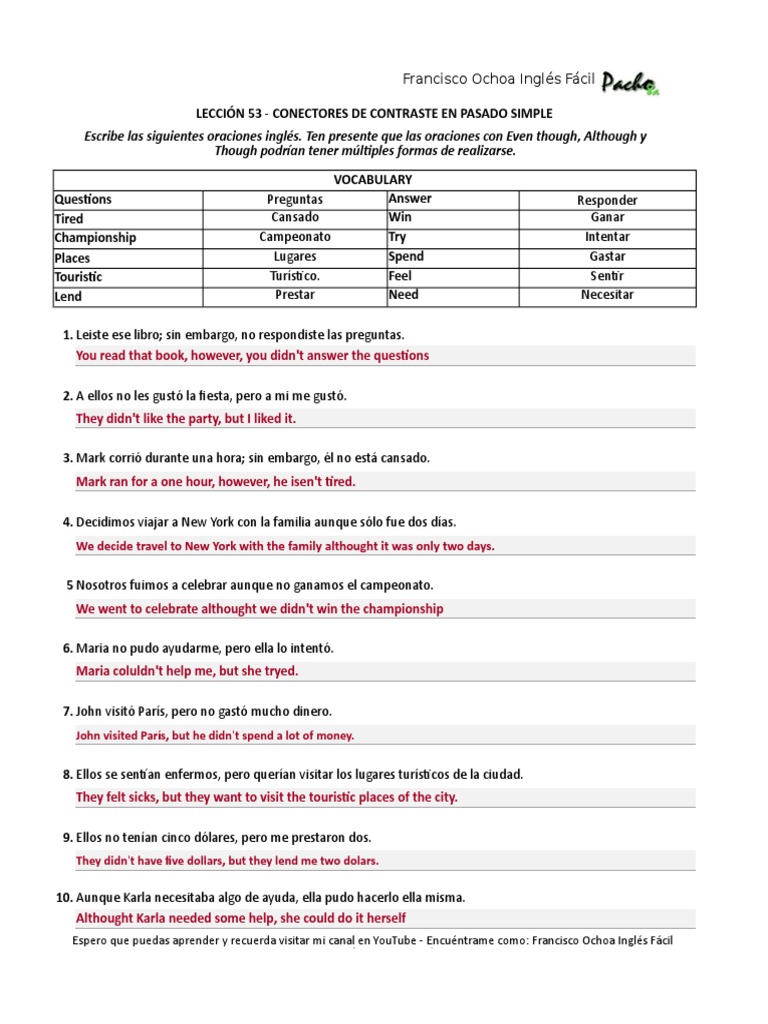 Contraste De Pasado Ejemplos , Infografía sobre los contrastes entre ...